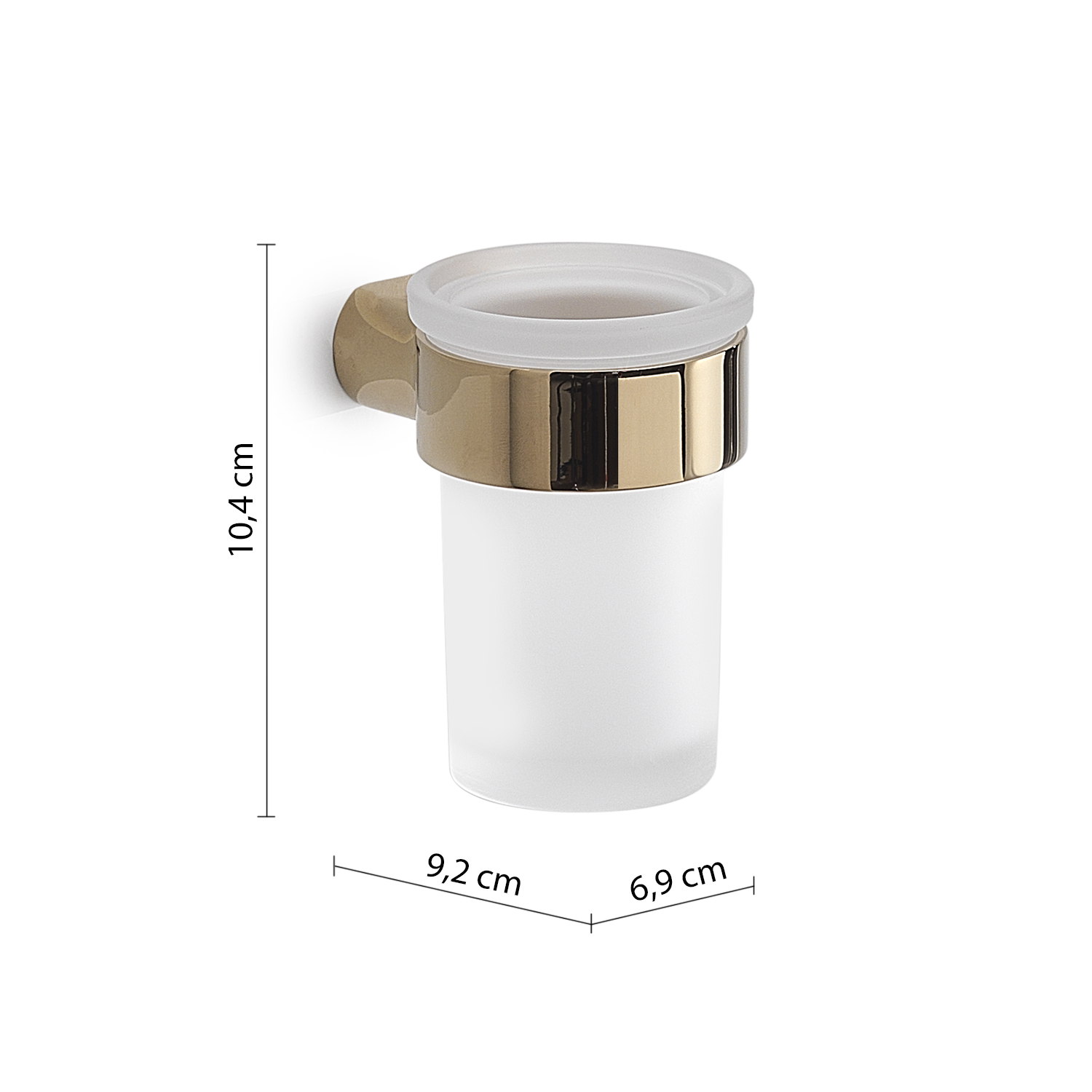 Pirenei portaspazzolini oro (trattamento in pvd) – Gedy