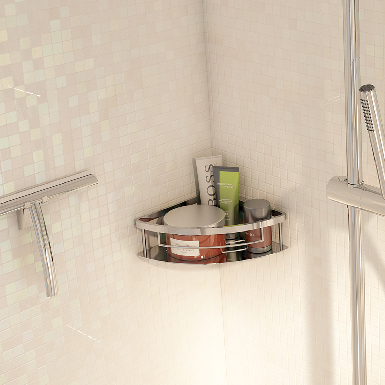 Tobago corner shower basket chromed – Gedy
